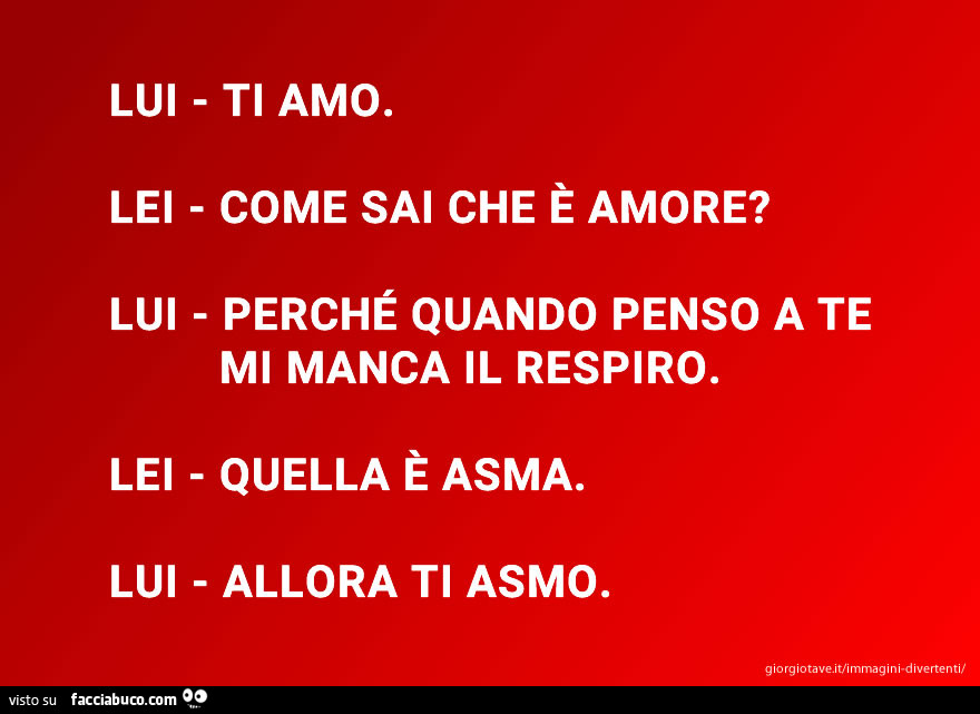 Ti amo. Come sai che è amore? Perché quando penso a te mi manca il ...