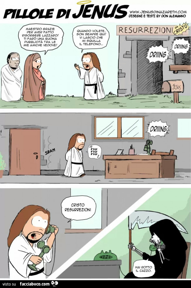 Cristo Resurrezioni. Hai rotto il cazzo - Facciabuco.com